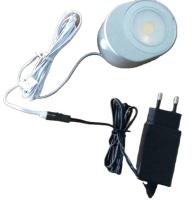 China 12V DC 3W Slim Round LED Under Kitchen Cabinet Light Cob with Down Shade Direction for sale