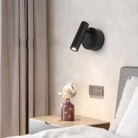 China AC 240 Voltage Gold Wall Mounted LED Reading Light for Custom European Bedside Reading for sale