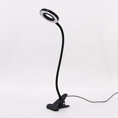China 0.4kg Flexible Arm Clamp Desk Bedside Lamp Clip On LED Dimmable Reading Vanity Lamp for sale