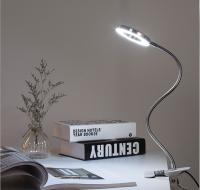 China 0.4kg Flexible Arm Clamp Desk Bedside Lamp Clip On LED Dimmable Reading Vanity Lamp for sale