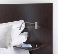 China Hotel Headboard 3Watt Chrome LED Gooseneck Reading Wall Lights with 350mm Dimension for sale