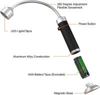 China Aluminum Alloy Outdoor Camping Light with Magnetic Base 360 Adjustable LED and 1- for sale