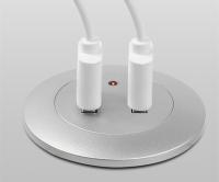 China 1 Ports Embedded Circular USB Type-C Socket for Charging Household Appliances 58*31MM for sale