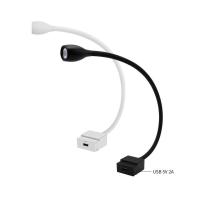 China Aluminum IRON Wall Mounted Reading Light with USB 2A Charger and Longer Lifespan for sale