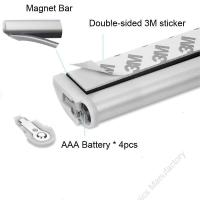 China Modern Design 10LED Battery Operated Motion Sensor Led Lights for Cabinet PC Silver for sale