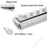 China Modern Design 10LED Battery Operated Motion Sensor Led Lights for Cabinet PC Silver for sale