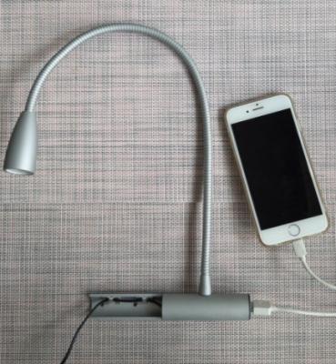 China Touch Switch LED Bed Headboard Reading Lamp with USB 5V Output Charging Port 12V for sale