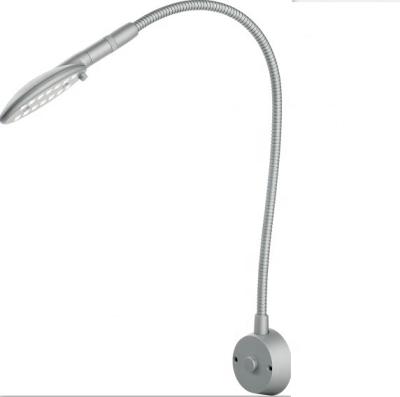 China Silver Wall Mount Touch Switch Flexible Gooseneck Snake LED Reading Light for sale