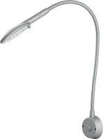 China Silver Wall Mount Touch Switch Flexible Gooseneck Snake LED Reading Light for sale