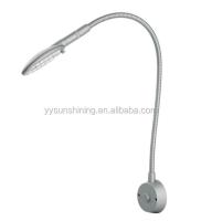 China Silver Wall Mount Touch Switch Flexible Gooseneck Snake LED Reading Light for sale