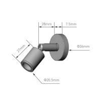 China 2024 Hotel Style 12v Headboard Aluminum Indoor Spotlight Wall Lamp Energy for Bedroom for sale