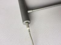 China Middle Size Silver 12V 1W Touch Switch Flexible Gooseneck Mount Kids LED Reading Lamp for sale