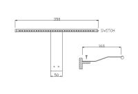 China COOL WHITE Led Cabinet Light ON/OFF SWITCH for Super Bright T Shaped Furniture Bar for sale