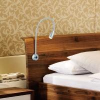 China 80 CRI Aluminum Adjustable Gooseneck Arm Wall Mounted Reading Light for Bedside Bed Headboard for sale