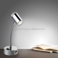 China 12V Flexible Arm Reading Light with USB Charging Socket for Dimming Spotlight 3W 85lm/w for sale