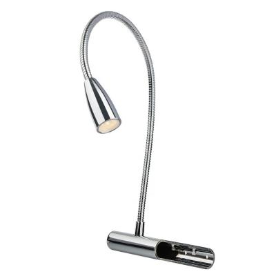 China 1W Aluminum IRON Flexible Snake LED Headboard Wooden Bed Side Reading Lamp for Room Hotel for sale