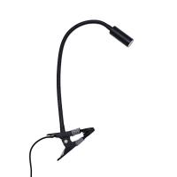 China Office Plastic Shade Flexible Gooseneck Led Clamp on Reading Light with Switch Control for sale
