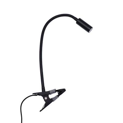 China Office Plastic Shade Flexible Gooseneck Led Clamp on Reading Light with Switch Control for sale