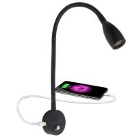 China IN-CAR 1W 3W Touch Dimmable Bedside Light with 1PC USB Charging Port 12V/24V Bed Head Lamps for sale