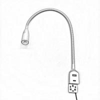 China Switch Control LED Reading Light with Type-C and USB Port Modern Flexible Design for sale