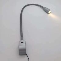 China RV BOAT Gooseneck Reading Light with USB Charging and Plastic Shade 12V Bed Side Light for sale