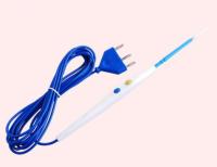 China OD4.0 single pin White color Disposable  Hand control electrosurgical Pencil with120mm Blade with 3 Meter cable，S2102W for sale