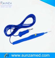 China OD4.0 single pin White color Disposable  Hand control electrosurgical Pencil with120mm Blade with 3 Meter cable，S2102W for sale