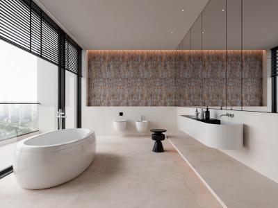 China Stain-Resistant Porcelain Tile with P3 Slip Resistance and Less than 0.05% Water Absorption in 600x600/600x1200mm Size for sale