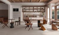 China Light Coffee Matte Porcelain Tile with P3 Non-Slip and Low Water Absorption for Minimalist Living Rooms for sale