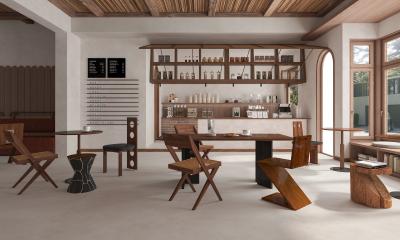 China Light Coffee Matte Porcelain Tile with P3 Non-Slip and Low Water Absorption for Minimalist Living Rooms for sale