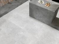 China Light Grey Cemento Matte Porcelain Tile with P4 High Slip Resistance and Ultra-Fine Dry Granule Technology in 600x600mm & 600x1200mm Sizes for sale