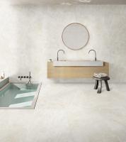 China Ivory White Stream Vein Porcelain Tile in 600x600 & 600x1200mm Sizes with P3 Rated Matte Finish for sale