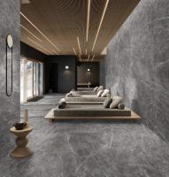 China Midnight Black SR Series Porcelain Tile in 600x600mm and 600x1200mm with P3 Rated Anti-Slip for Luxury Lounges for sale