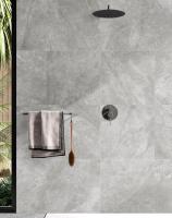 China Urban Medium Grey ST Series Sandstone Porcelain Tile (600x1200mm) with P3 Rated Anti-Slip and Micro-Textured Matte Surface for sale