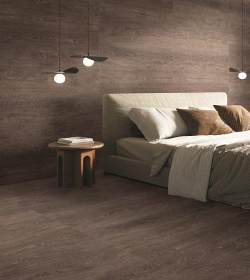 China Dark Brown Timber Tile with ≤0.05% Water Absorption P3 Slip Resistance and Glare-Free Matte Finish for sale