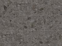 China 600x1200mm Industrial Dark Grey Aggregate Terrazzo Porcelain Tile for sale