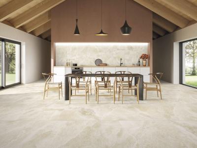 China Glare-Free Beige Sea Rock Floor Tile | 600x1200mm Specification for sale