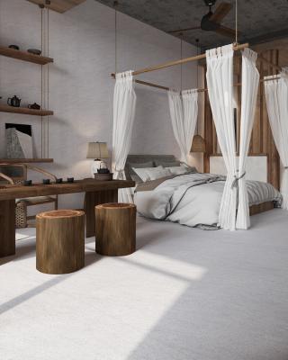 China Light Grey Flat Cement Look Floor Tile | 600x600mm & 600x1200mm for sale