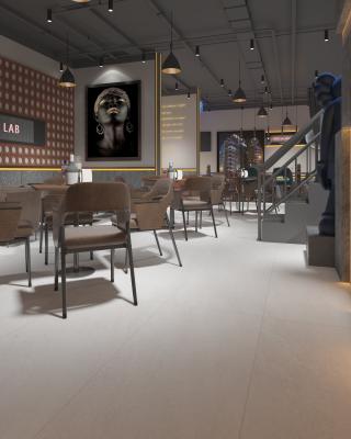 China Ivory White Non-Slip Cement Look Tile | 600x600mm & 600x1200mm for sale