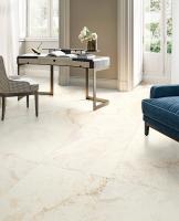 China Glare-Free Silk Sheen Ivory White Artistic Backdrop Porcelain Tile for sale