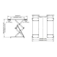 China Small Ultra Thin Scissor Type Hydraulic Car Lift with 3.5 Ton Capacity 74in Lift Height and 2.2KW Motor for sale