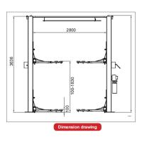 China 4000kg Capacity Hydraulic Lift with Two Post Design for Sedan SUV and Pickup Truck for sale