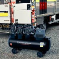 China Ultra Quiet Portable Oil Free Screw Air Compressor For Car Tires Fast Inflation for sale