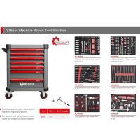 China 318 Pcs Aluminium Automobile Repair Tools 7 Drawer Removable Cabinet Tool Trolley for sale
