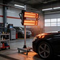 China Ergonomic Rubber Grip Automotive Paint Curing Lamps Intelligent Digital Control for sale