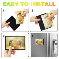 China Rectangular Strong Black Magnetic Photo Sleeves For Refrigerator Hanging Moisture Resistant for sale