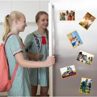 China 10pcs Magnetic Photo Frame Yellow Refrigerator Magnets With Smooth Surface Design Mositure Proof for sale