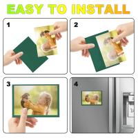 China Green Color 4x6 Magnetic Photo Frames Easy To Use Plastic Box Magnets For Picture Anti Stain for sale