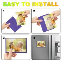 China Recyclable Magnetic Photo Frames 6x4 Purple Color Smooth Surface Home Use for sale