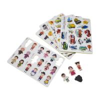 China Customized Waterproof Cartoon Fridge Magnet Stickers Removable Stickers For Kids for sale